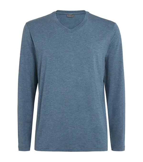 Hanro V-neck Casuals Long-sleeve T-shirt