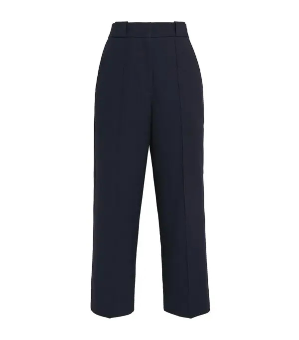 ME+EM Cotton Cropped Wide-leg Trousers