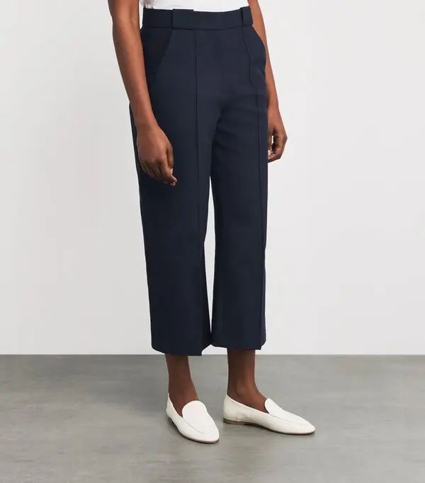 ME+EM Cotton Cropped Wide-leg Trousers