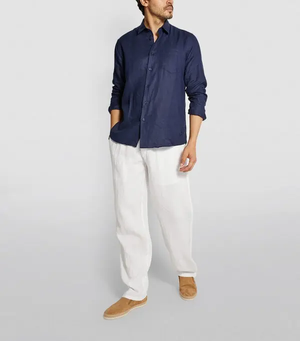 Vilebrequin Linen Caroubis Shirt - Navy