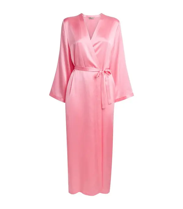 MARJOLAINE Silk Robe - Pink
