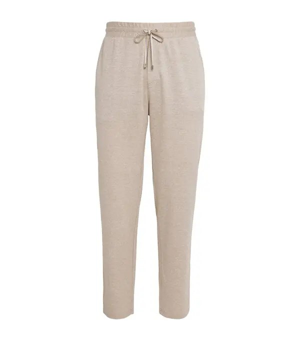 BRETT JOHNSON Linen-silk-cotton Sweatpants - Beige