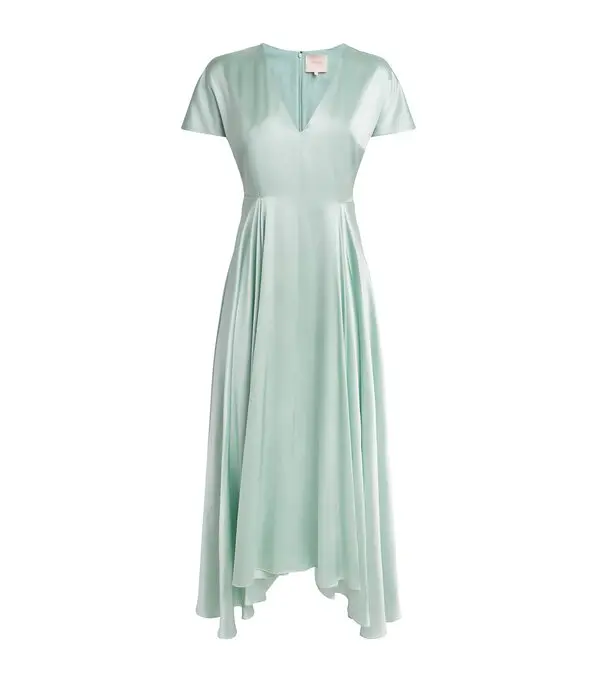 ROKSANDA Silk Satin Noma Midi Dress - Green