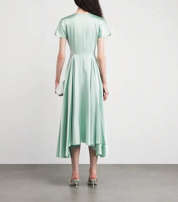 ROKSANDA Silk Satin Noma Midi Dress - Green