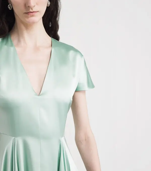 ROKSANDA Silk Satin Noma Midi Dress - Green