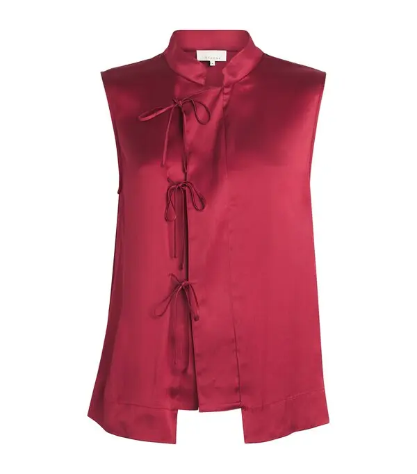 LIBEROWE Satin Florence Top - Burgundy