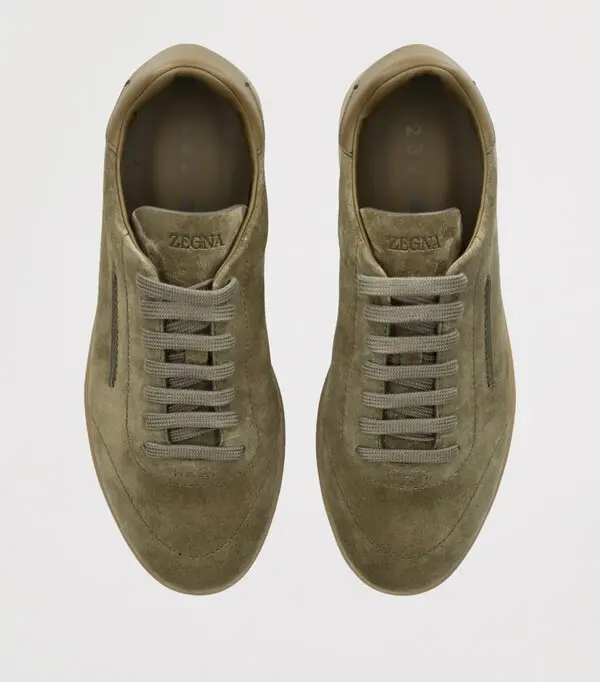 Zegna Suede 232 Sneakers - Green