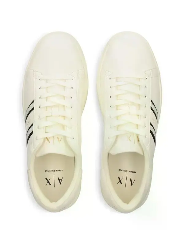 Armani Exchange Stripe-detail Sneakers - White