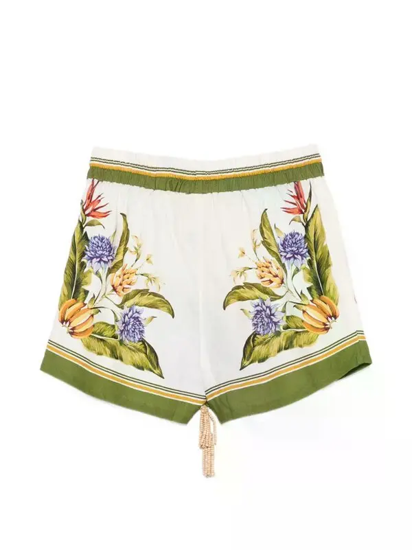 Farm Rio Floral-print Shorts - Neutrals