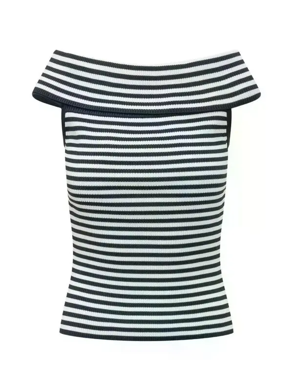 Michael Kors Striped Foldover Top