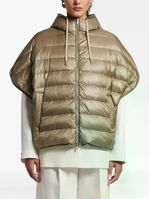 Peserico Hooded Zip Puffer Jacket