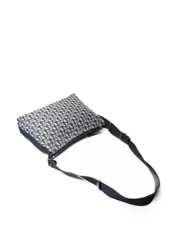 Dior 2000s Trotter Canvas Shoulder Bag - Blue