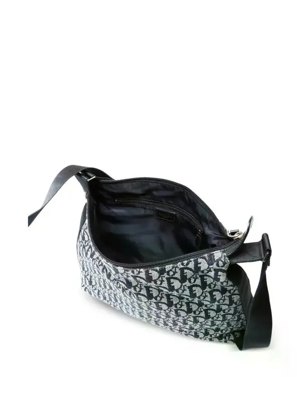 Dior 2000s Trotter Canvas Shoulder Bag - Blue