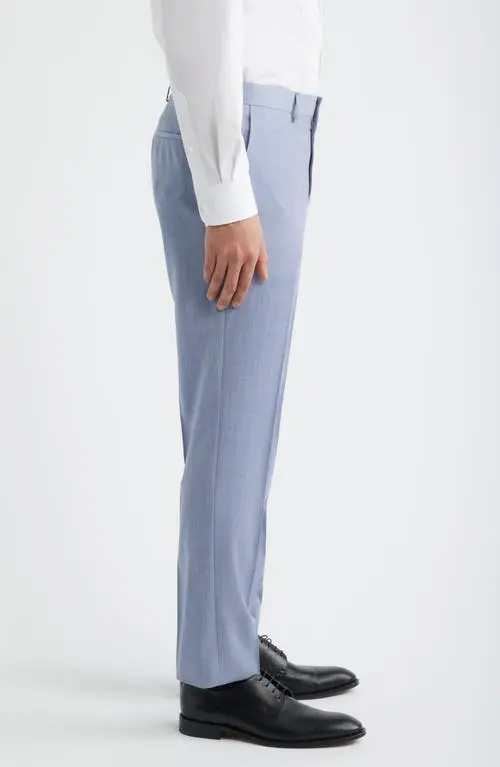 BOSS Genius Slim-fit Wool Dress Pants - Blue