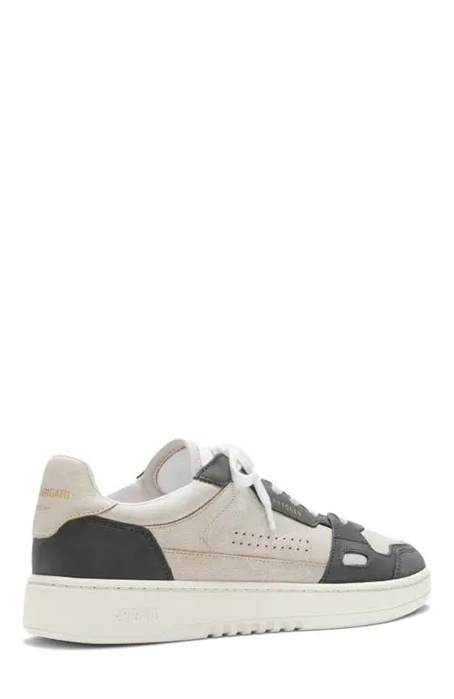 Axel Arigato Dice Lo Cracked Leather Sneakers - Beige/dark Grey