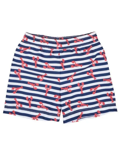 FLORENCE EISEMAN Lobster Print Swim Trunks - White/red/nvy