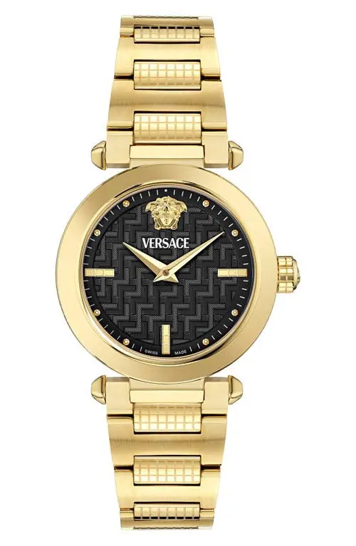 Versace Greek Bracelet Watch - Ip Yellow Gold