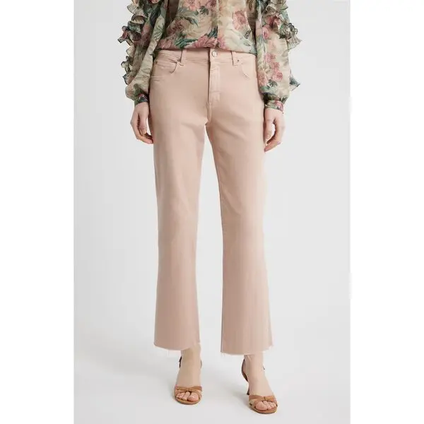 Kobi Halperin Mika High-waist Raw Hem Pants - Ash Rose