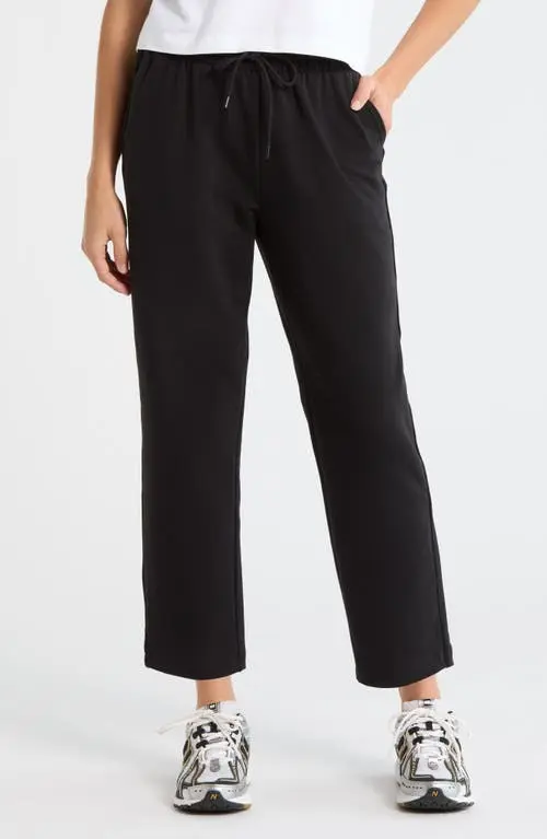 Zella Tempo Terry Ankle Pants - Black