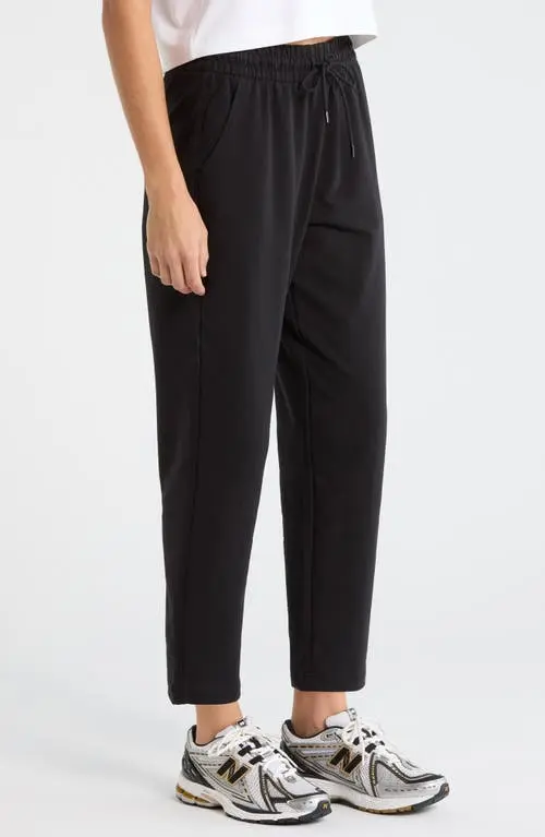 Zella Tempo Terry Ankle Pants - Black