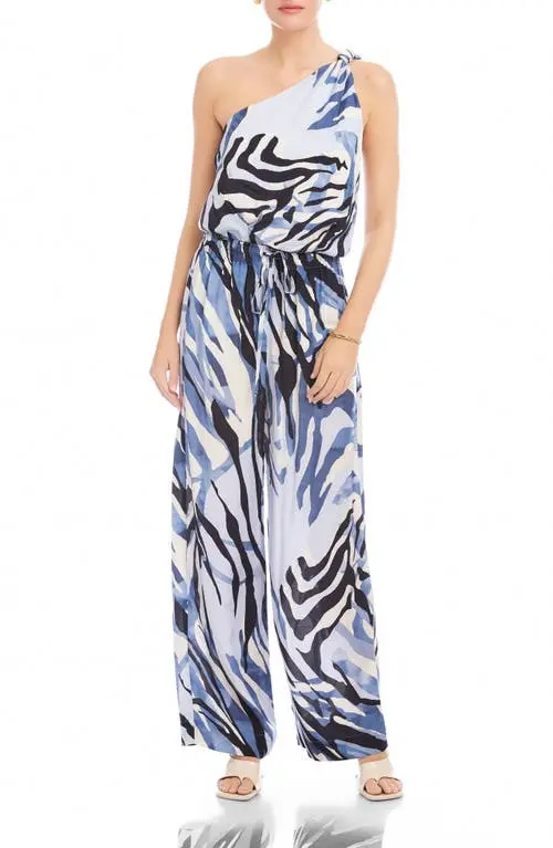 Fifteen Twenty Vanita Abstract One-shoulder Top - Print