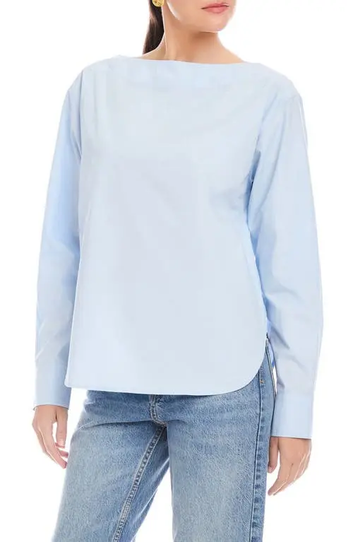 Fifteen Twenty Elyse Boat Neck Cotton Top