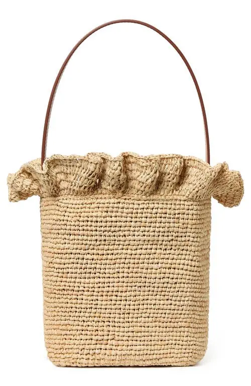 LOEFFLER RANDALL Laith Raffia Bucket Bag - Natural