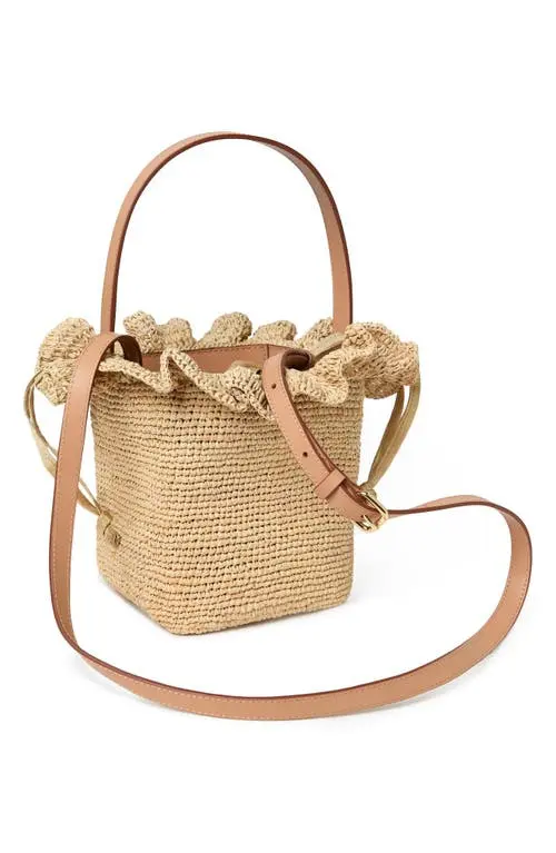 LOEFFLER RANDALL Laith Raffia Bucket Bag - Natural
