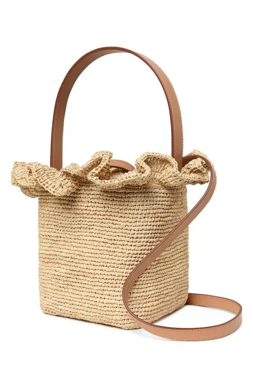 LOEFFLER RANDALL Laith Raffia Bucket Bag - Natural