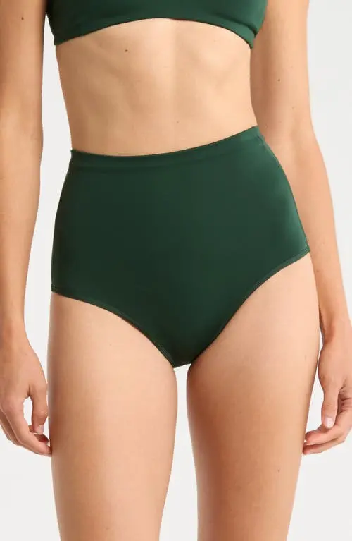 LEFT ON FRIDAY Hi Tide High Waist Bikini Bottoms - Palm Green