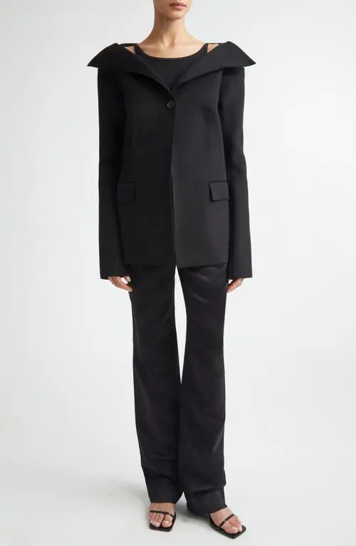 TOTEME Open Collar Wool Jacket