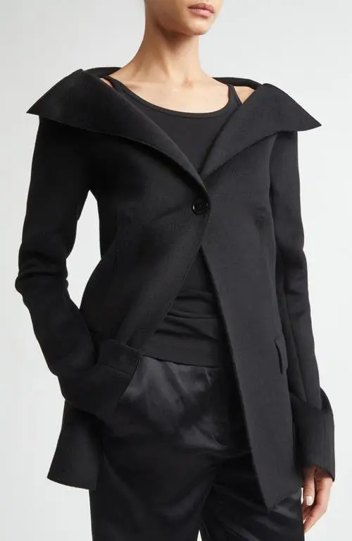 TOTEME Open Collar Wool Jacket