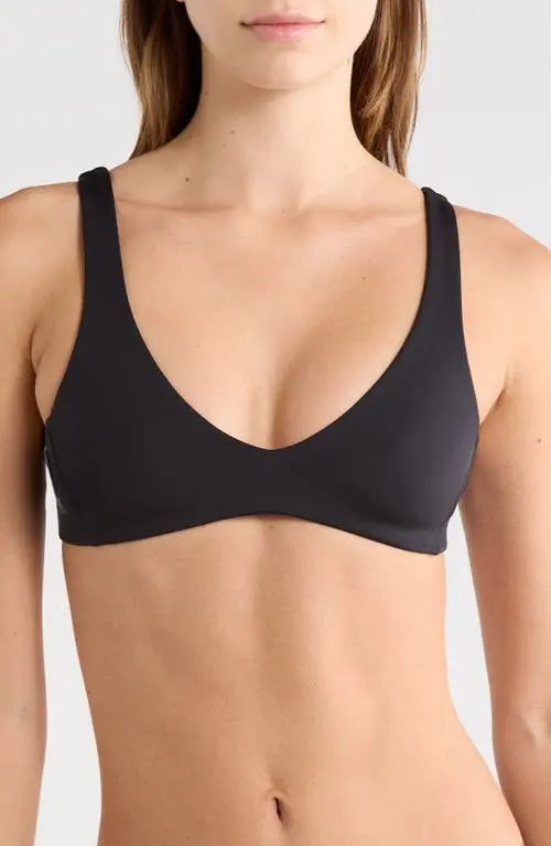 LEFT ON FRIDAY Plunge Bikini Top - Jet