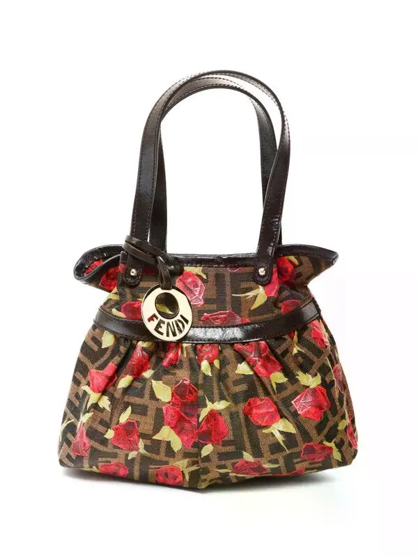 Fendi Zucca Floral-pattern Bucket Bag