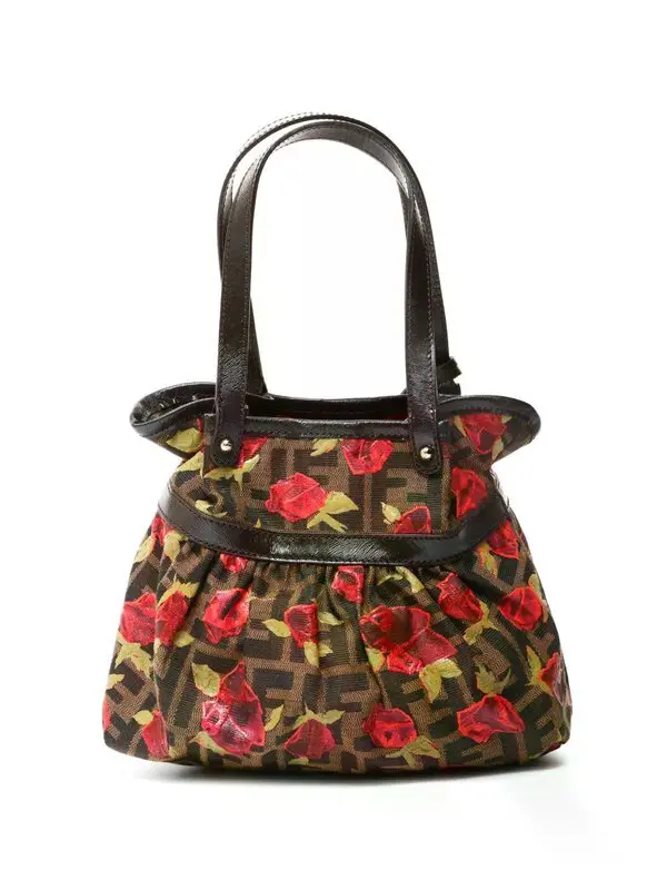 Fendi Zucca Floral-pattern Bucket Bag