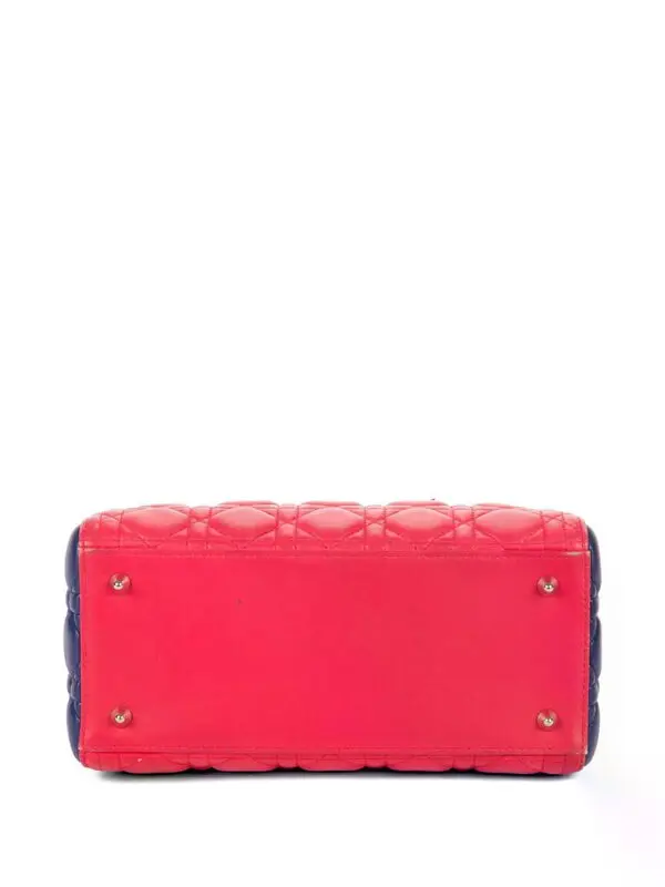 Dior Lady Quilted Leather Tote Bag - Pink