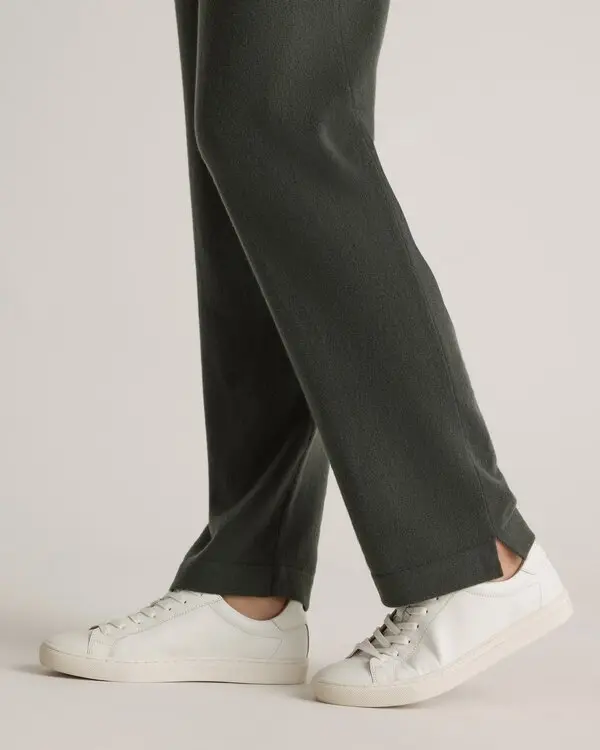 Quince Mongolian Cashmere Straight Leg Pants - Moss