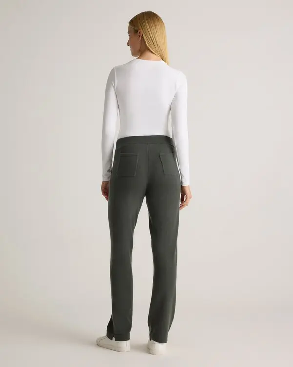 Quince Mongolian Cashmere Straight Leg Pants - Moss