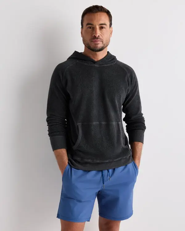 Quince Terry Towel Pullover Hoodie - Charcoal