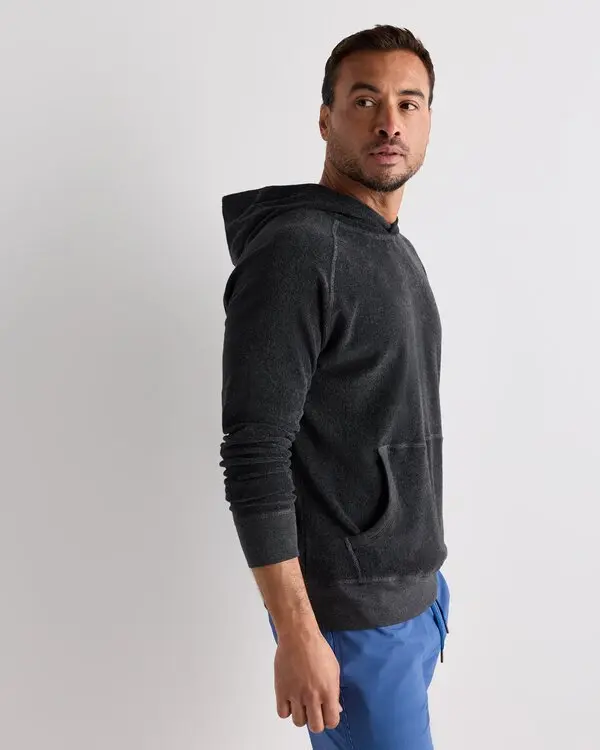 Quince Terry Towel Pullover Hoodie - Charcoal