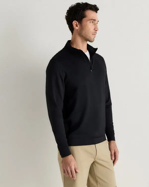 Quince Performance Golf Quarter-zip - Black