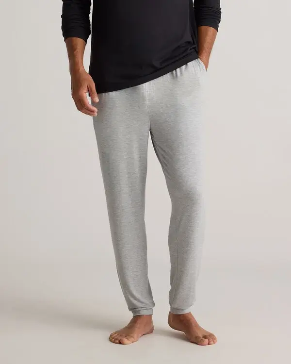 Quince Bamboo Jersey Lounge Jogger - Heather Grey