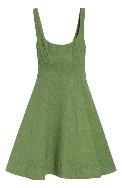 Lela Rose Stretch Denim Princess Seam Dress