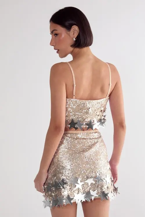 Nasty Gal Embellished Star Trim Bralet
