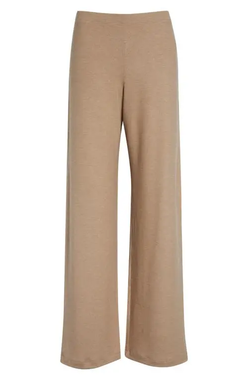 LESET Lauren Wide-leg Knit Pants - Sable