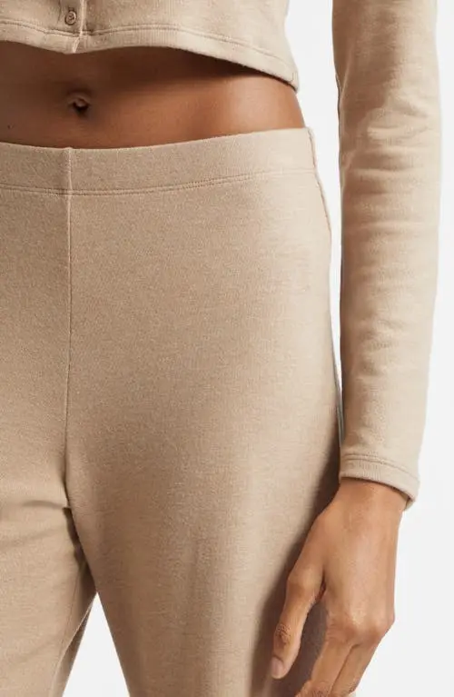 LESET Lauren Wide-leg Knit Pants - Sable