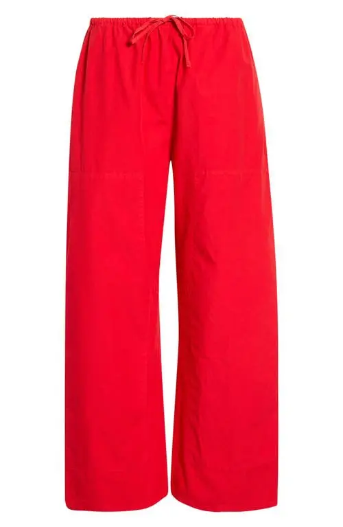 LESET Kyoto Cotton Crop Pants - Cerise