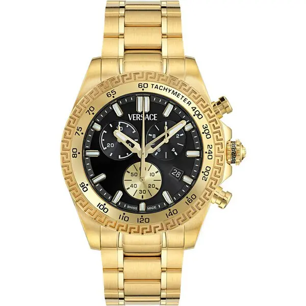 Versace Chrono X Chronograph Bracelet Watch - Ip Yellow Gold