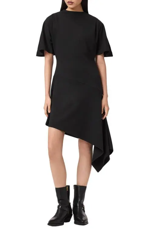 ALLSAINTS Rosa Asymmetric Minidress - Black