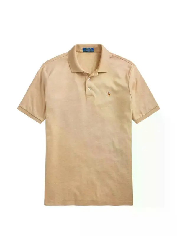 Polo Ralph Lauren Short Sleeve Polo Shirt With Embroidered Logo - Neutrals